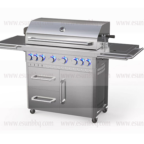 Luxury Full Stainless Steel Gas Grill 4 Burner with Infread Rear Burner